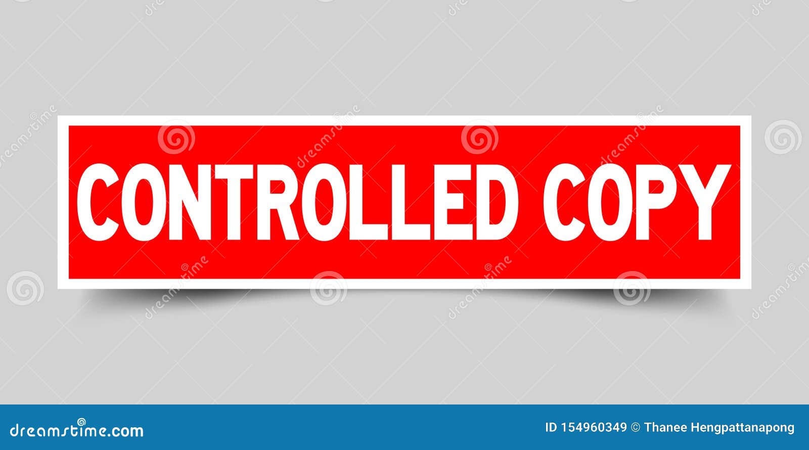 Controlled Copy Text Stamp With Red Ink. Cartoon Vector | CartoonDealer ...