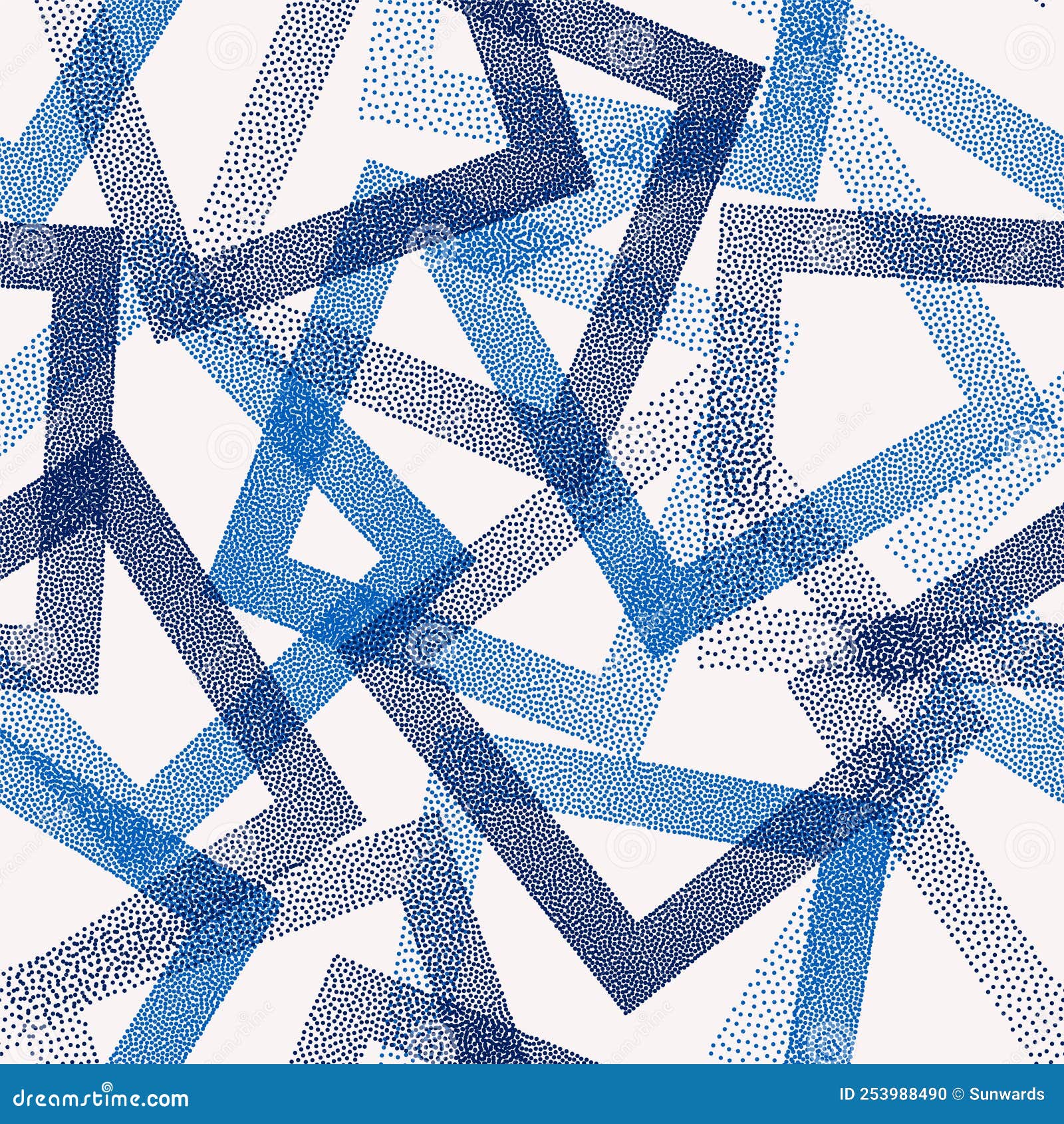 Square Rhombus Shapes of Dot Points Geometric Vector Seamless Pattern ...