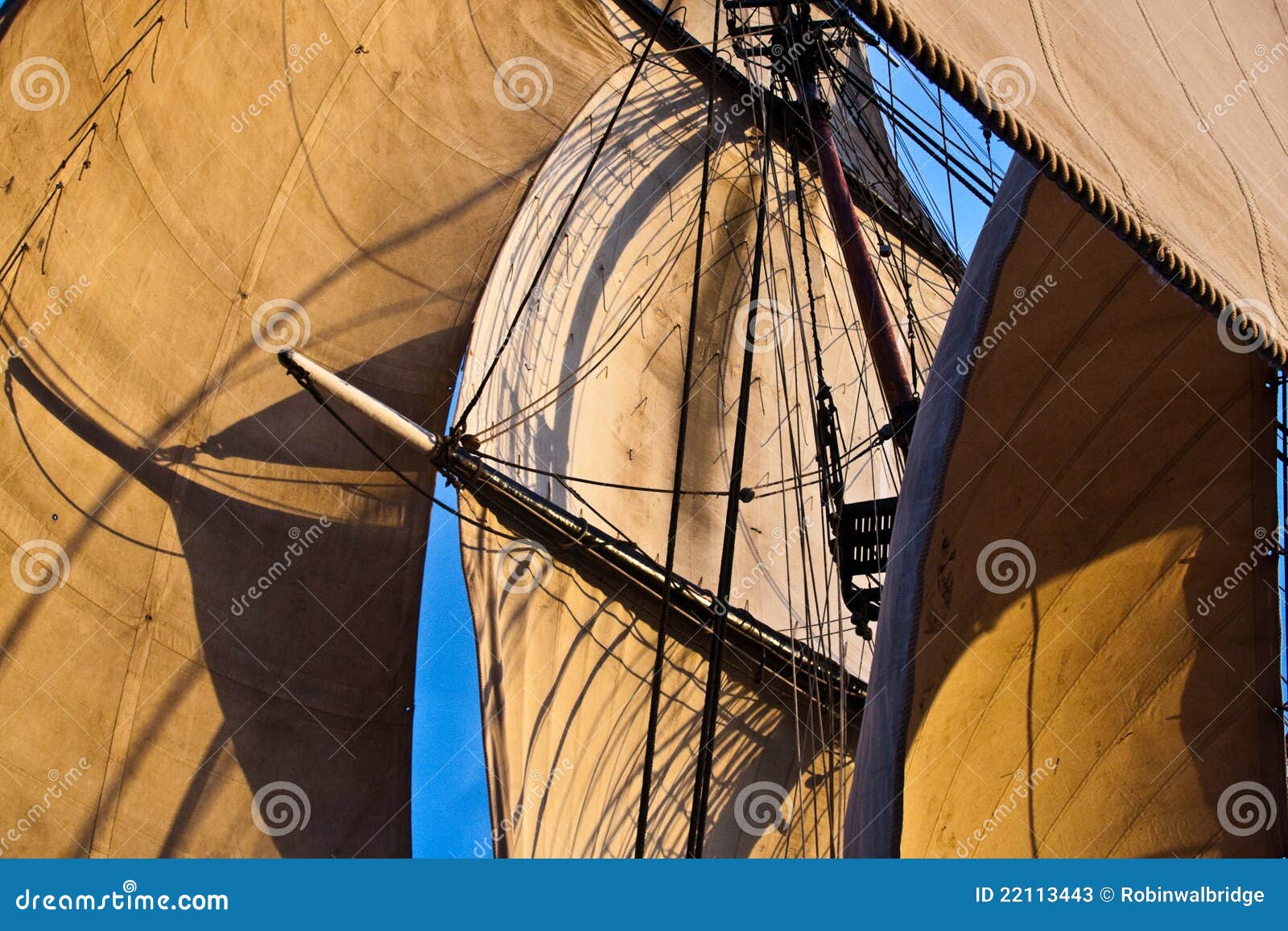 Square rig sails stock image. Image of ropes, fighting - 22113443