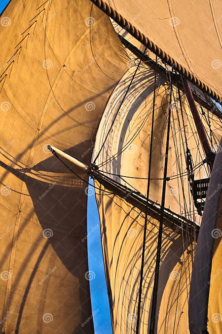 Square rig sails stock image. Image of full, sails, oceanus - 22113483