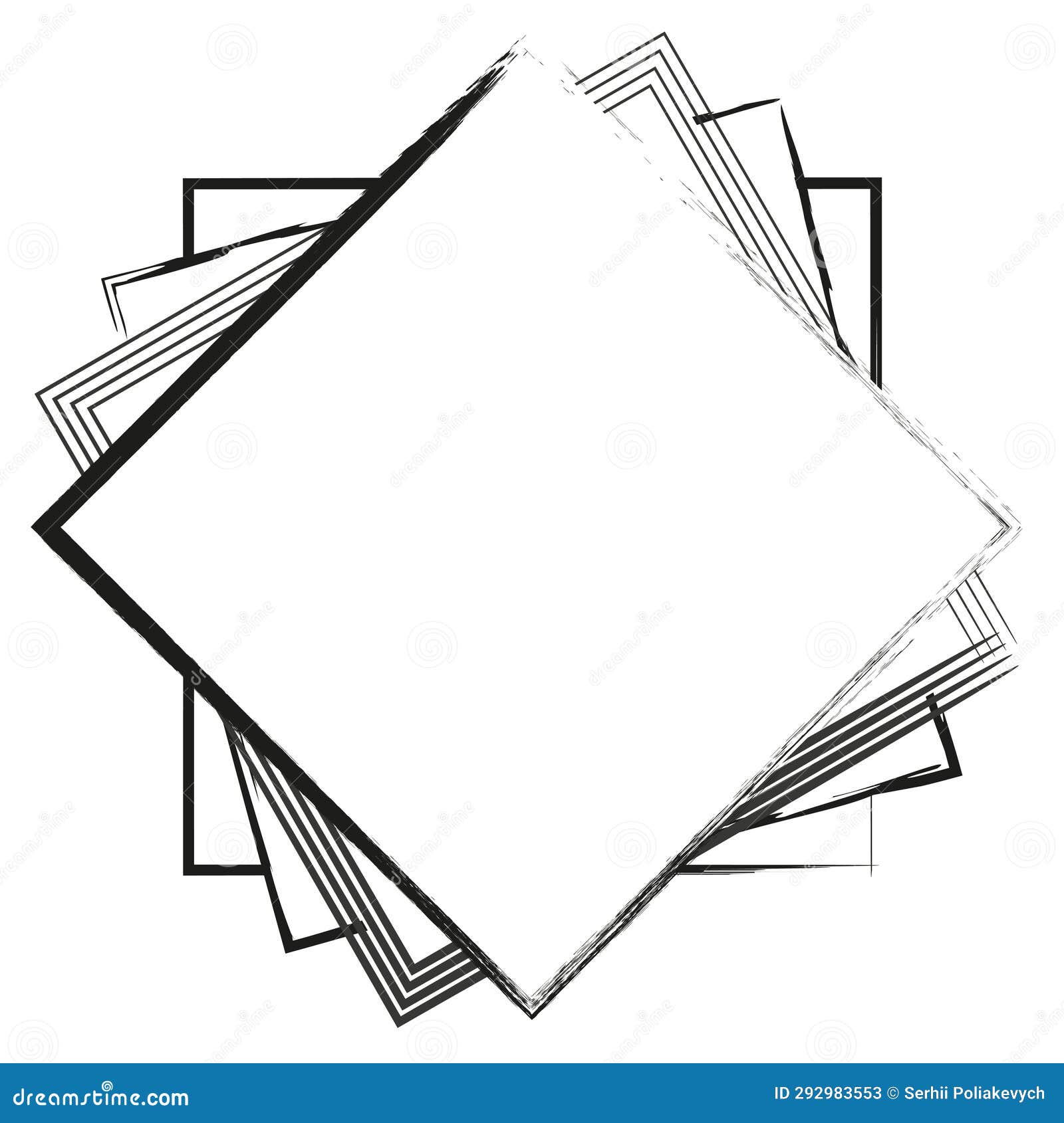Square Ripped Rough Frame. Vector Illustration. EPS 10 Stock Vector ...