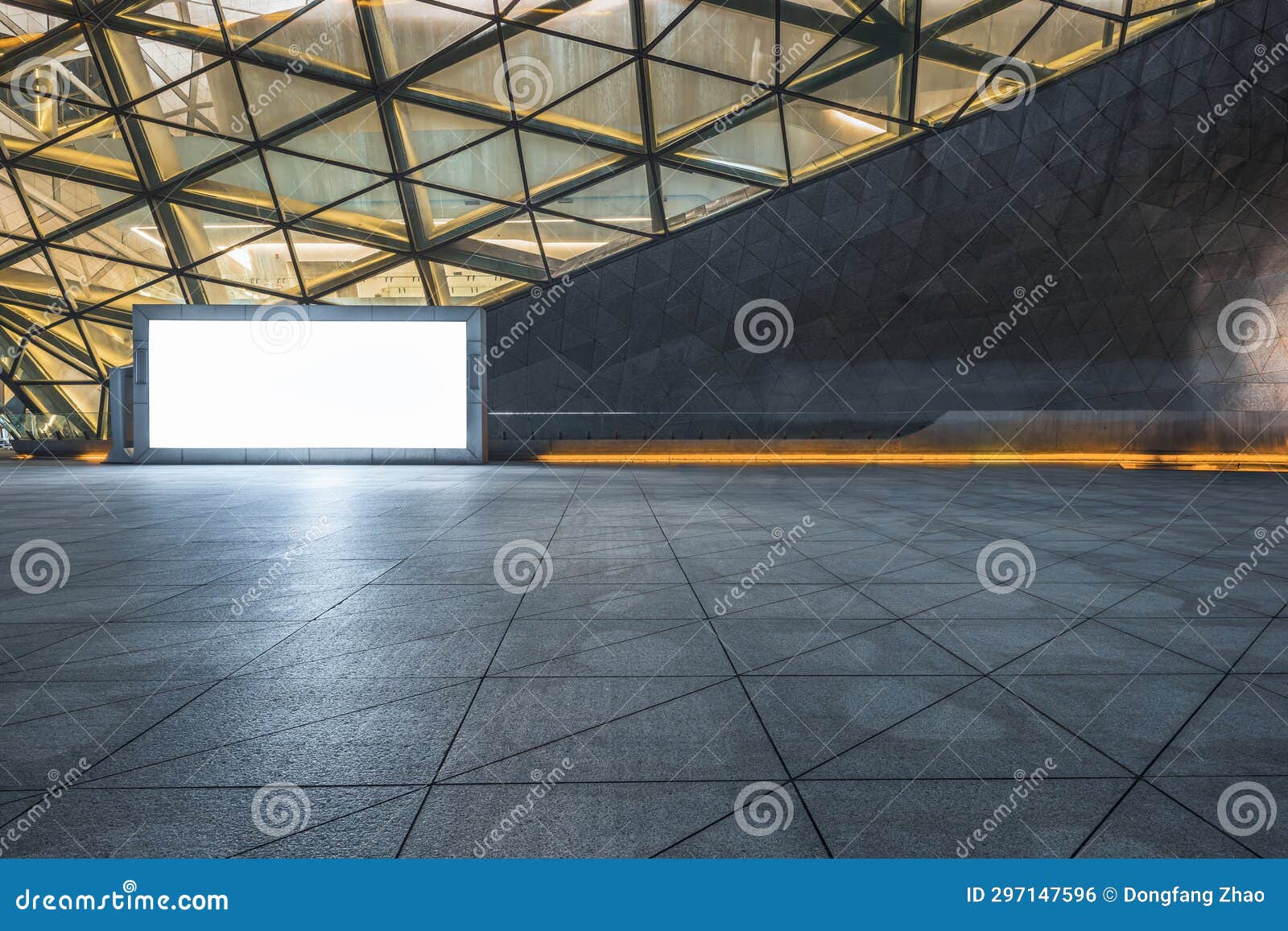 Square Road and Empty Billboard Stock Photo - Image of road, urban ...