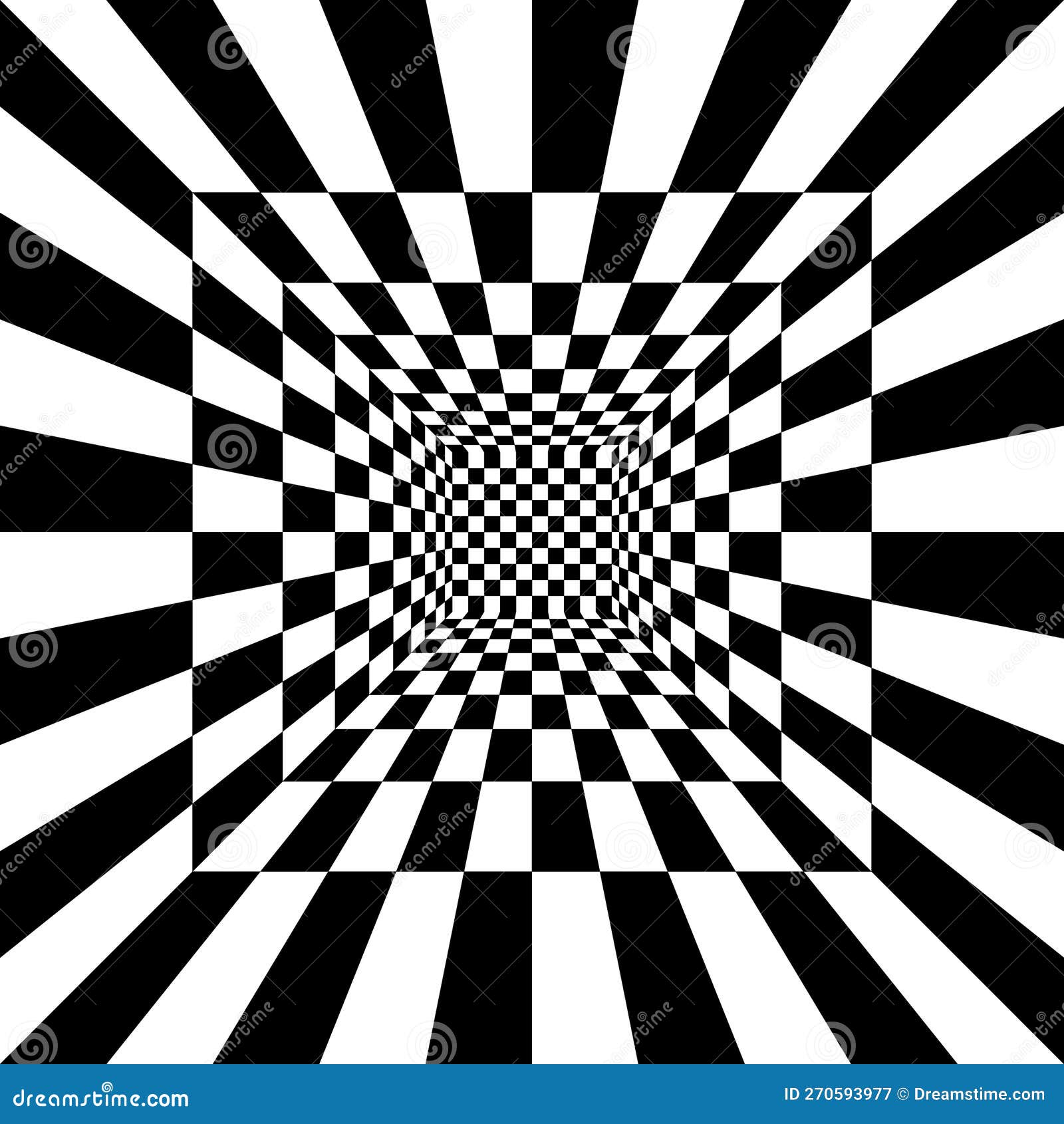 Square Room with Checkered Surface. Hall, Studio or Portal Interior ...