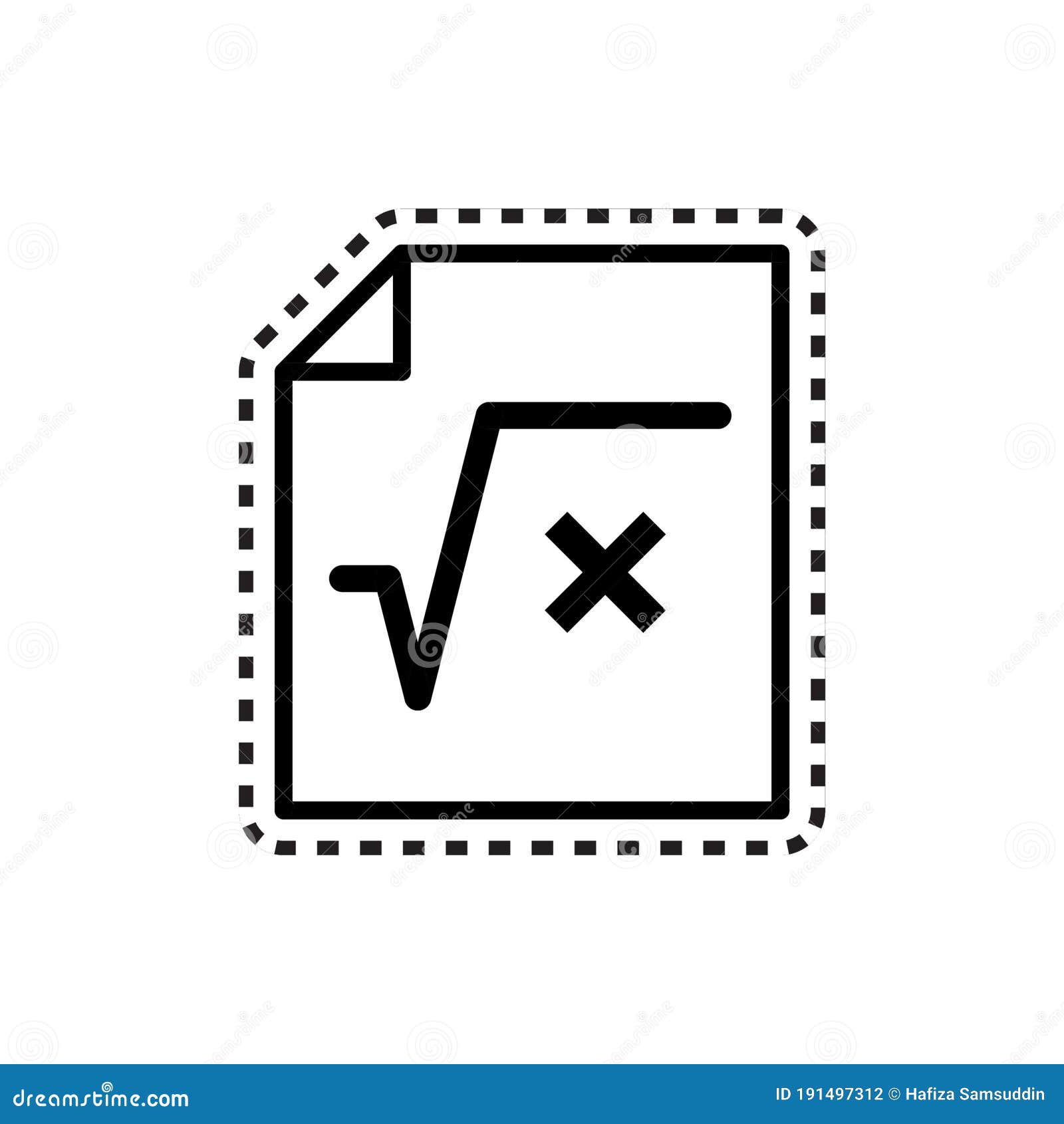 Square Root Calculation Icon. Vector Illustration Decorative Design ...