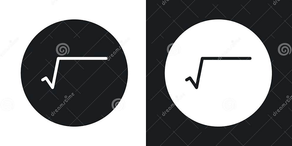 Square Root Icon Set. Math Root Number Formula Vector Symbol ...