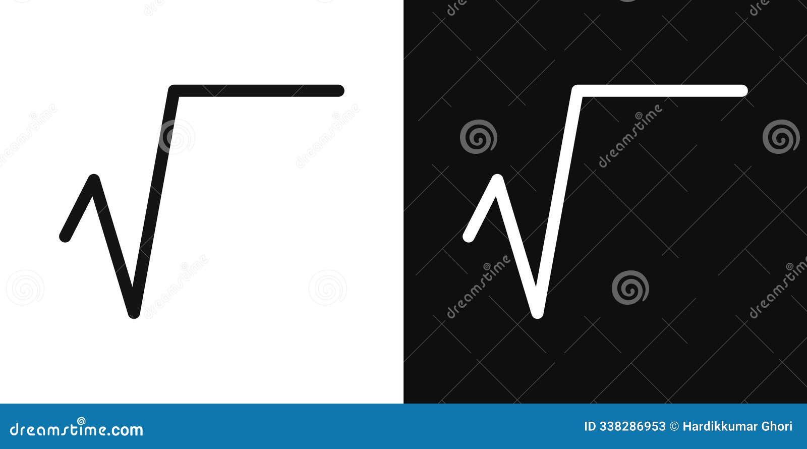 Square Root Icon Set. Math Root Number Formula Vector Symbol ...