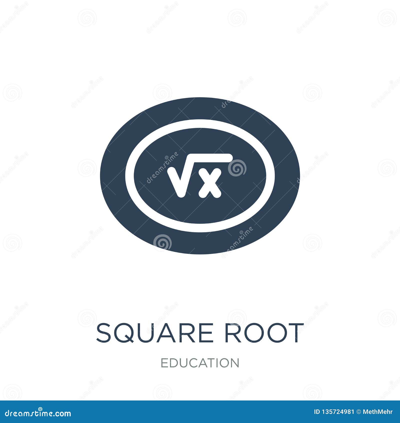 Square Root Icon in Trendy Design Style. Square Root Icon Isolated on ...