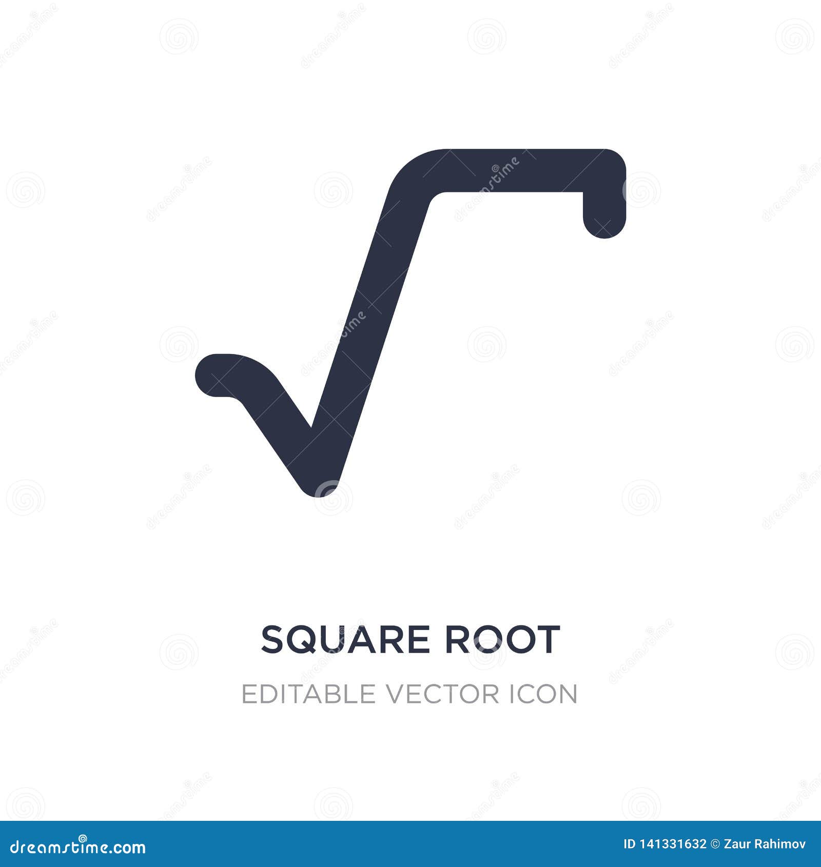 Square Root Icon on White Background. Simple Element Illustration from ...