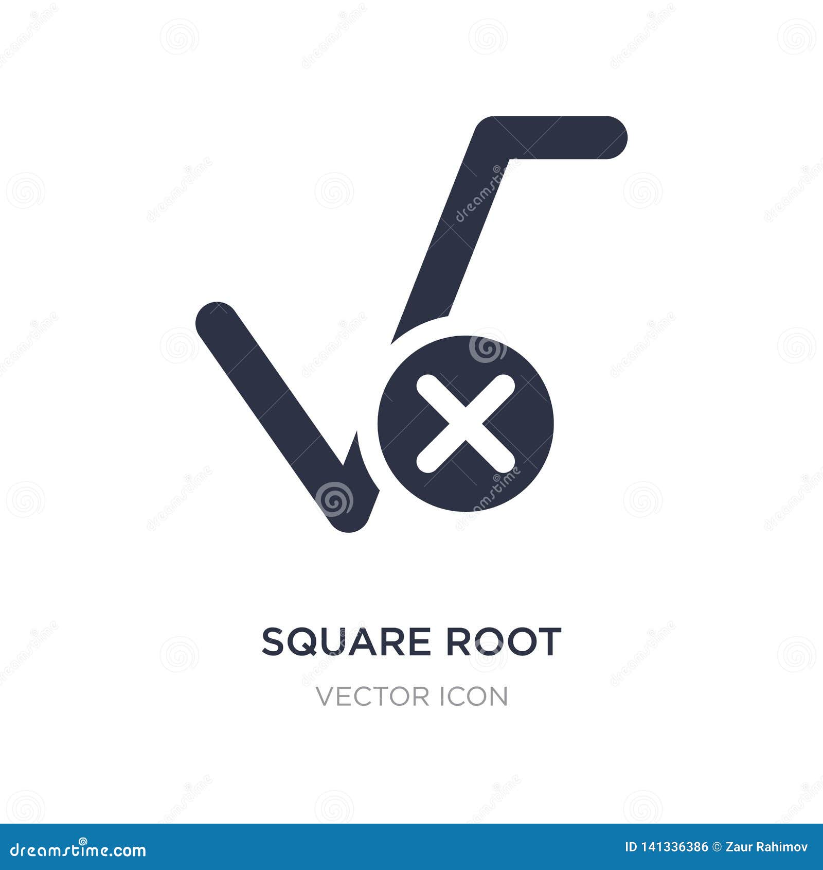Square Root Icon on White Background. Simple Element Illustration from ...
