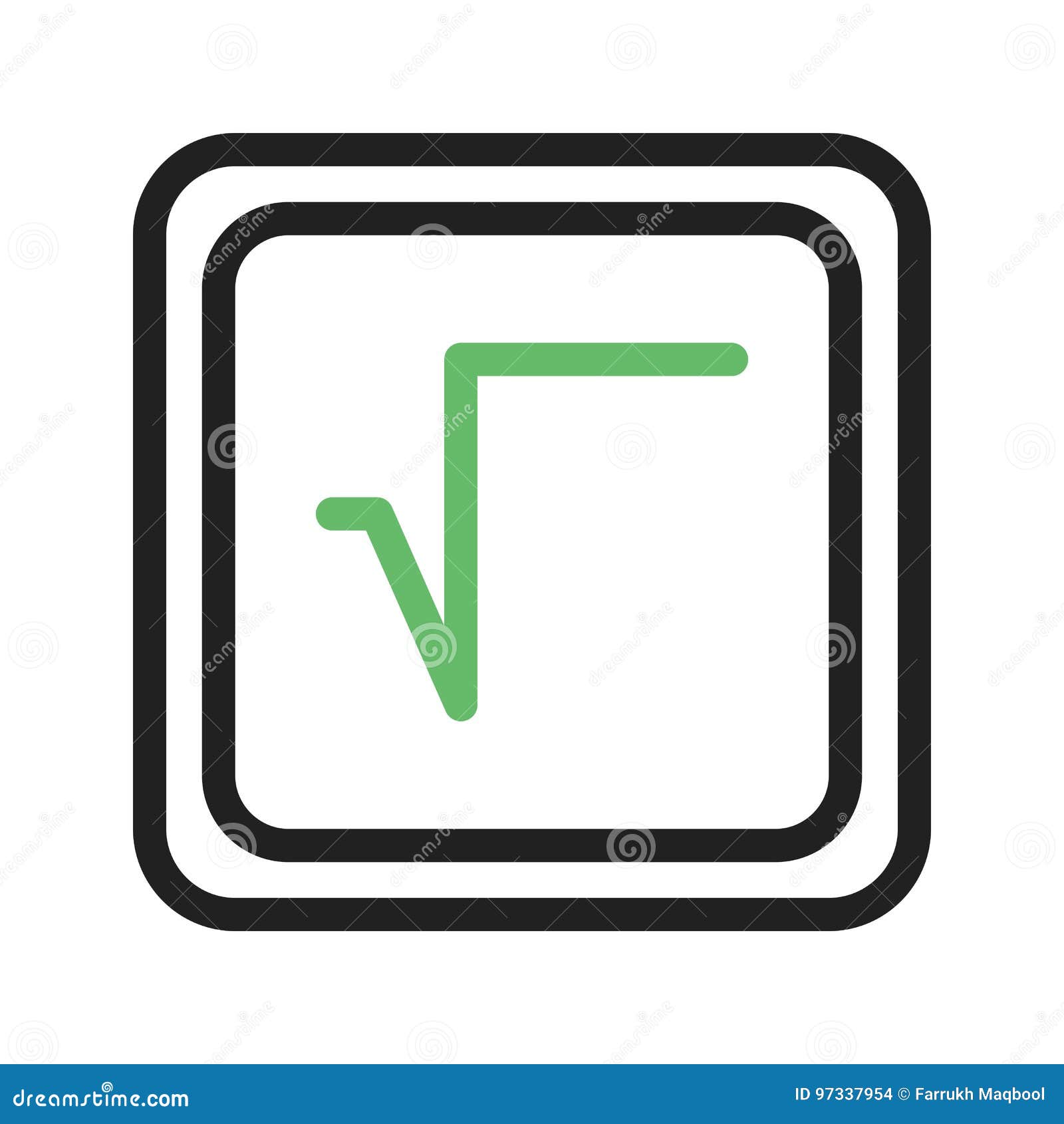 Square Root Symbol stock illustration. Illustration of square - 97337954
