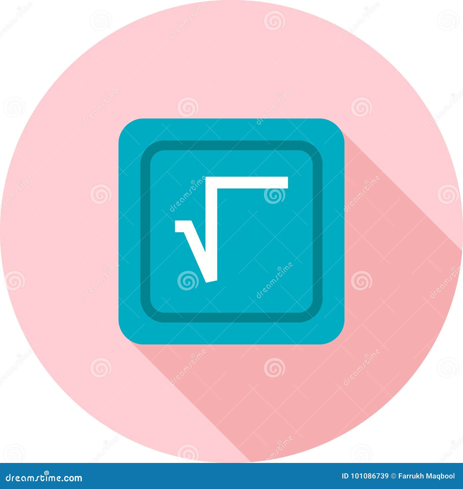 Square Root Symbol stock vector. Illustration of quadratic - 101086739