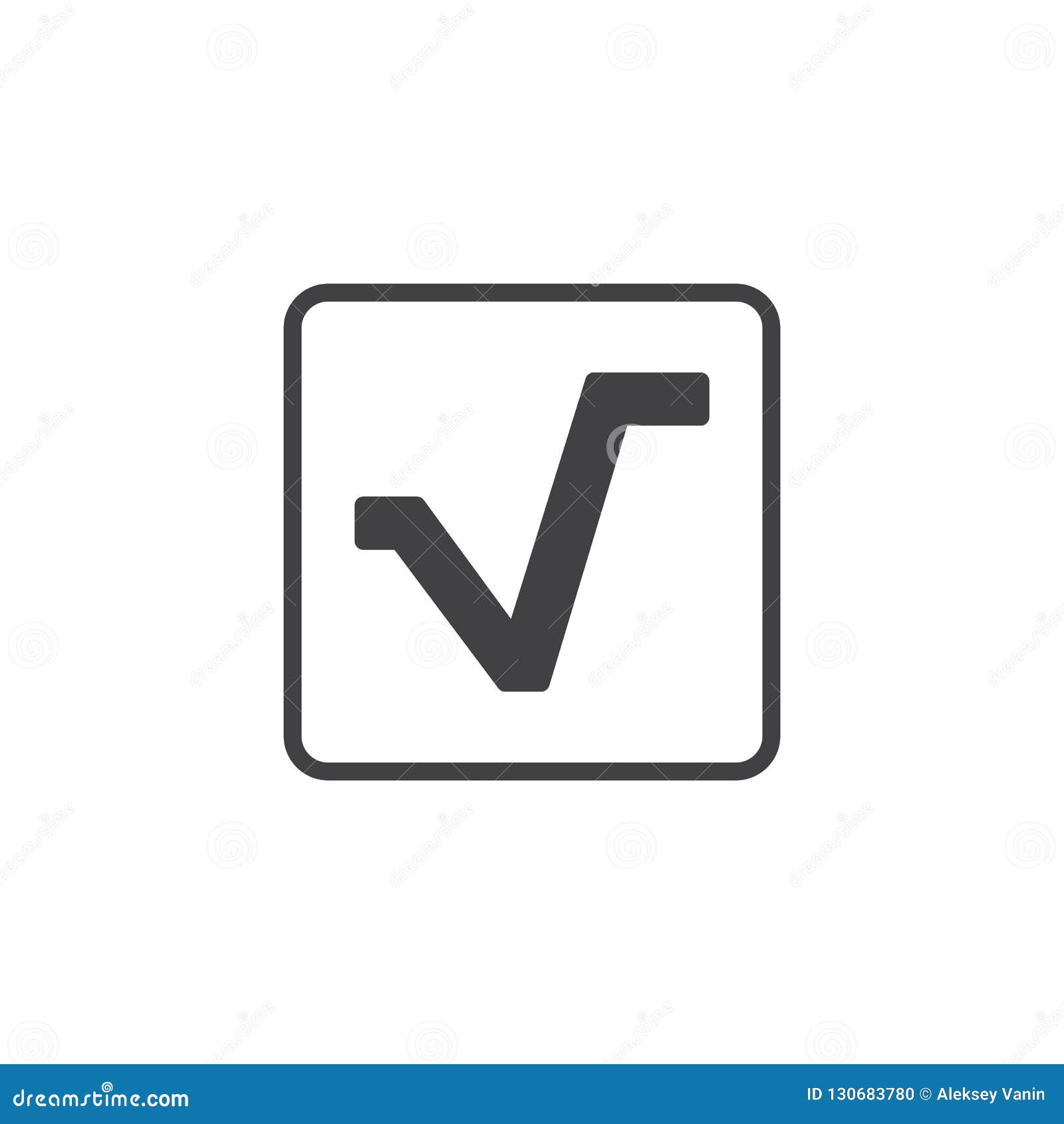 Square root vector icon stock vector. Illustration of root - 130683780