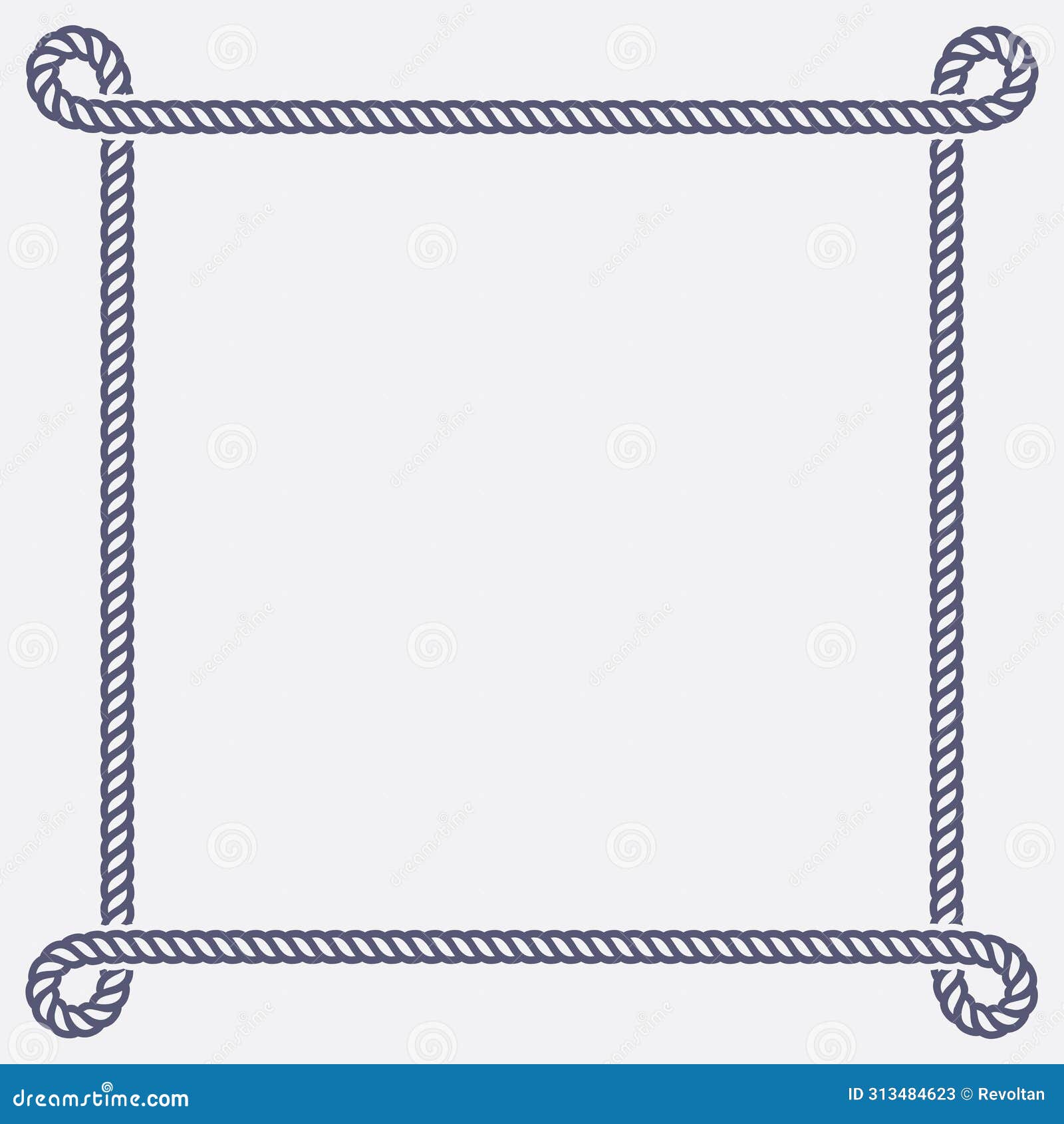 Square Rope Border Frame stock vector. Illustration of loop - 313484623