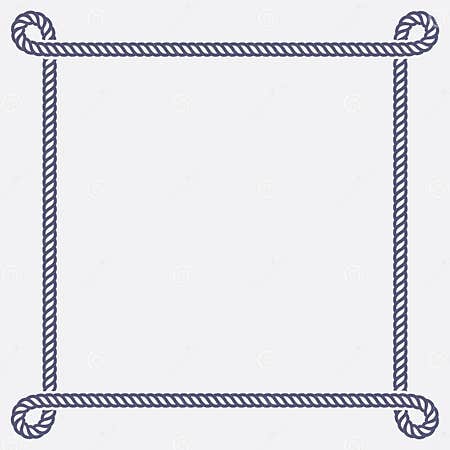 Square Rope Border Frame stock vector. Illustration of loop - 313484623