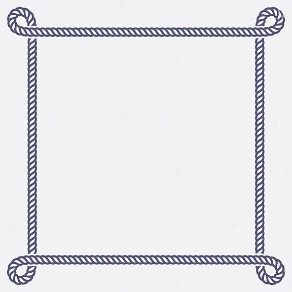 Square Rope Border Frame stock vector. Illustration of loop - 313484623