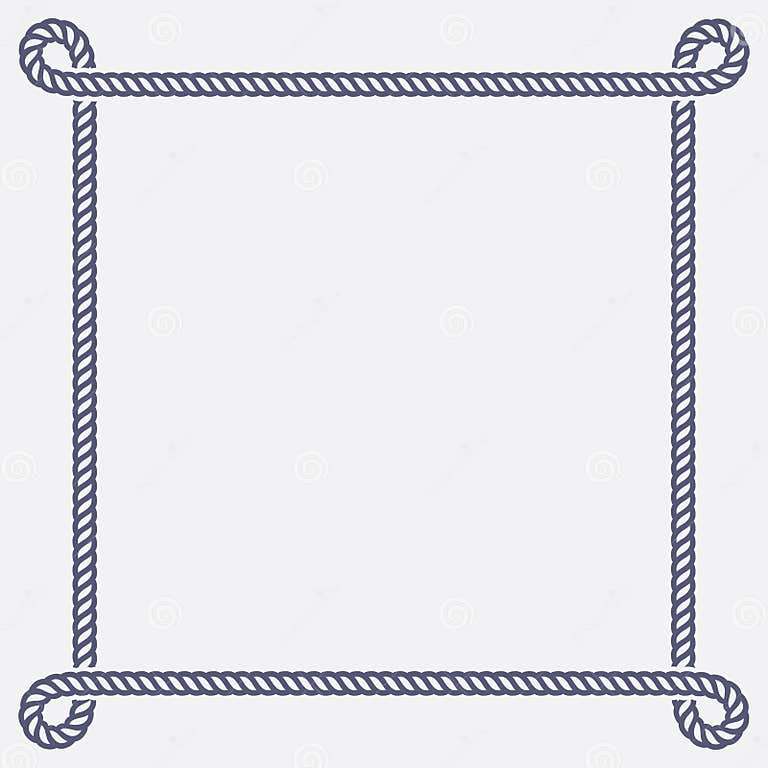 Square Rope Border Frame stock vector. Illustration of loop - 313484623