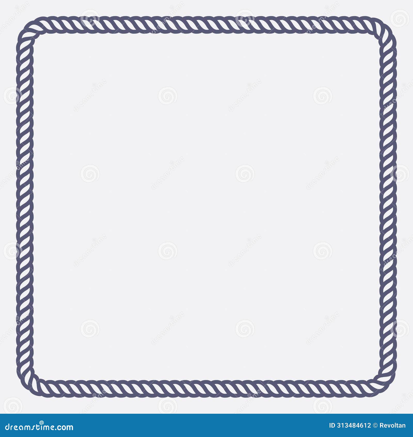 Square Rope Border Frame stock vector. Illustration of sailor - 313484612