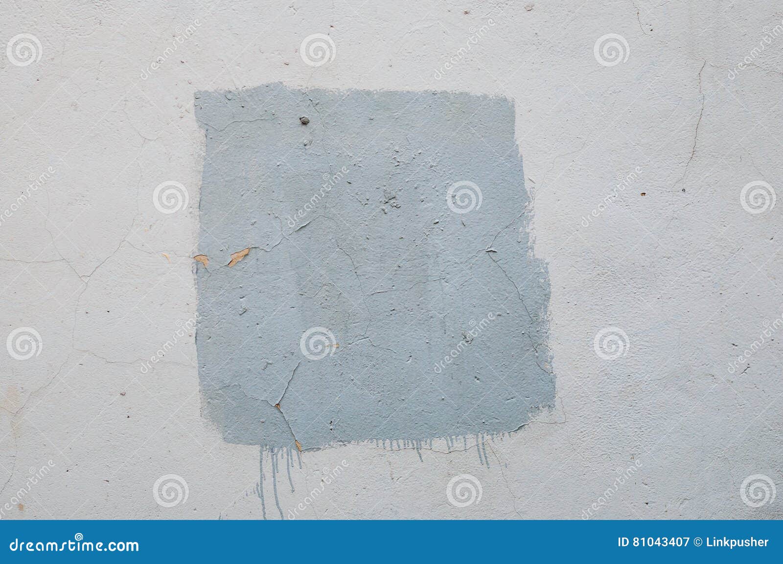 Square, Roughly Painted with Paint on the Wall for a Background with ...