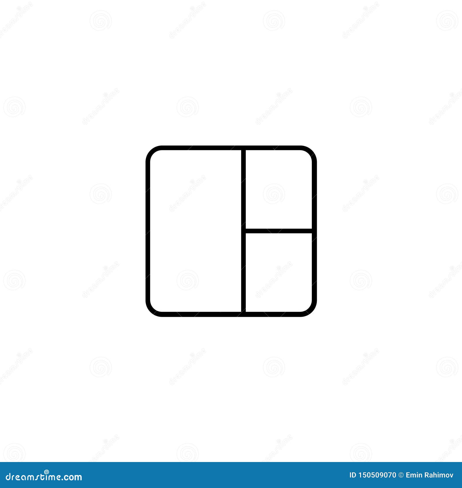 Square with Round Corners Icon Stock Illustration - Illustration of ...