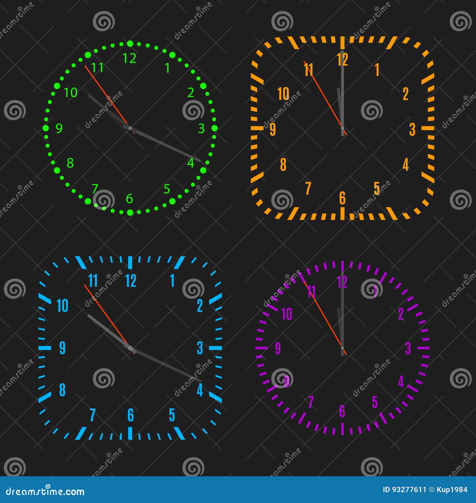 Round Dials. Vintage Watch , Stopwatch And 12-hour Round Dial. The ...