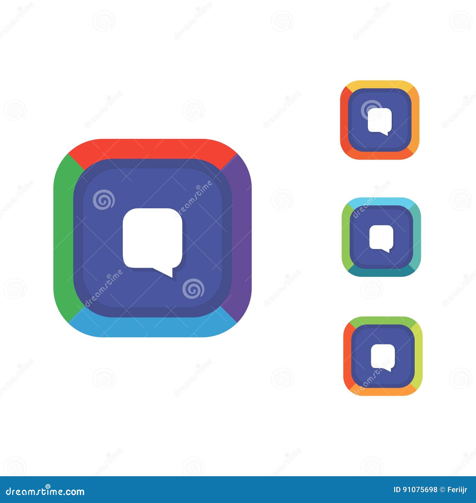 Chat App Logo stock vector. Illustration of abstract - 91075698
