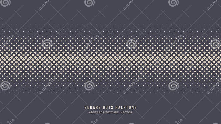 Square Rounded Dots Half Tone Pattern Straight Line Border Vector ...