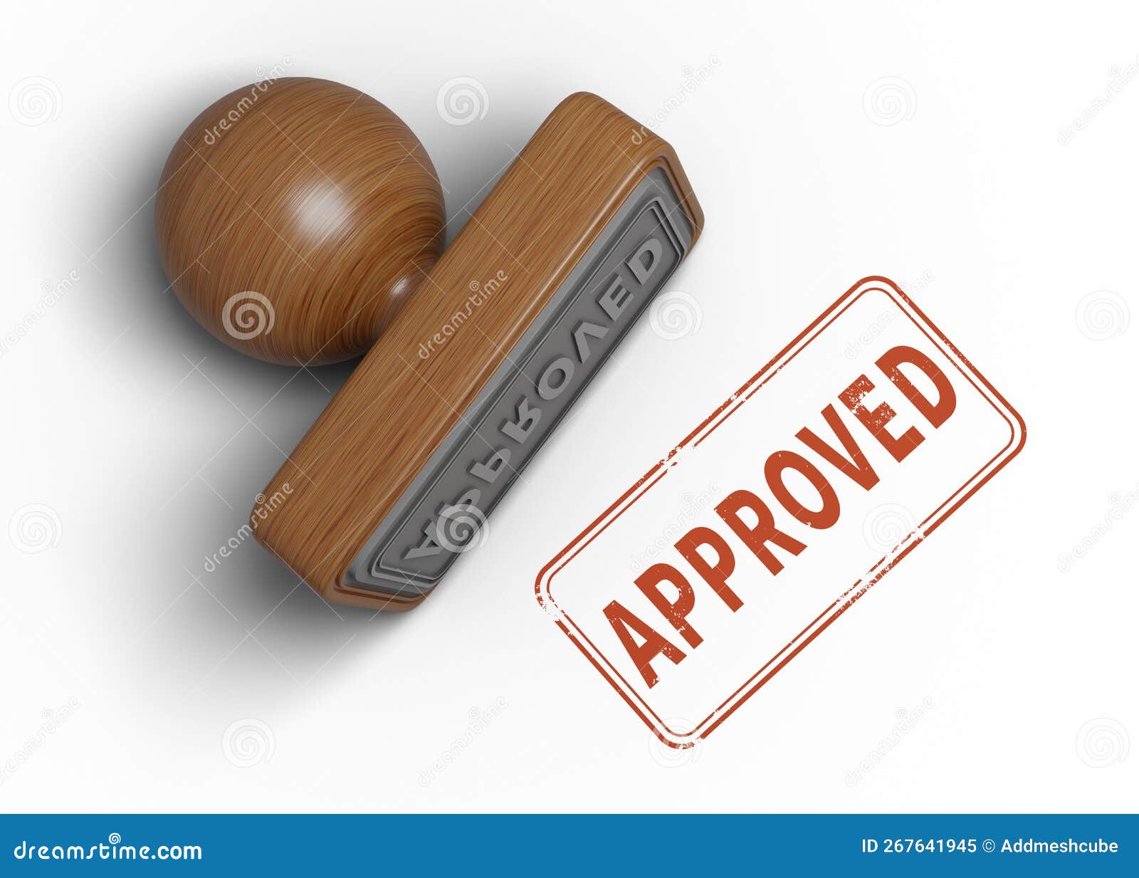 Square Rubber Stamp with the Word Approved ,3d Stock Image ...