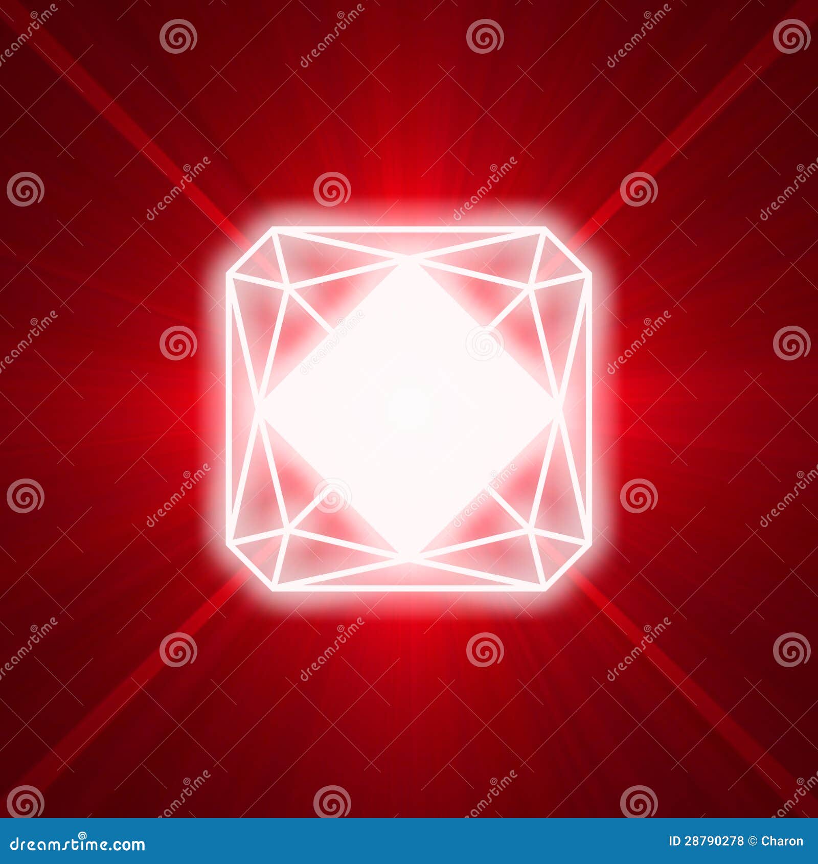 Square Ruby Glowing Light Flare Stock Illustration - Illustration of ...