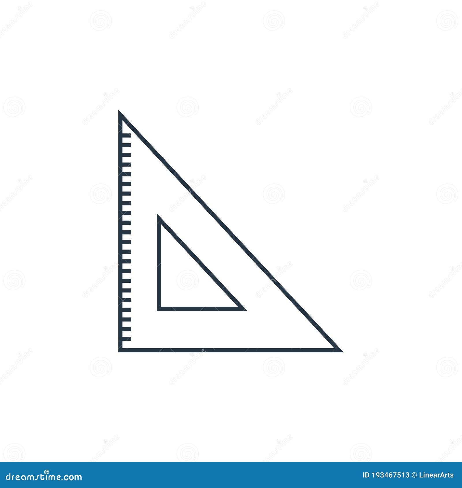 Square Ruler Icon Vector from Construction Concept. Thin Line ...