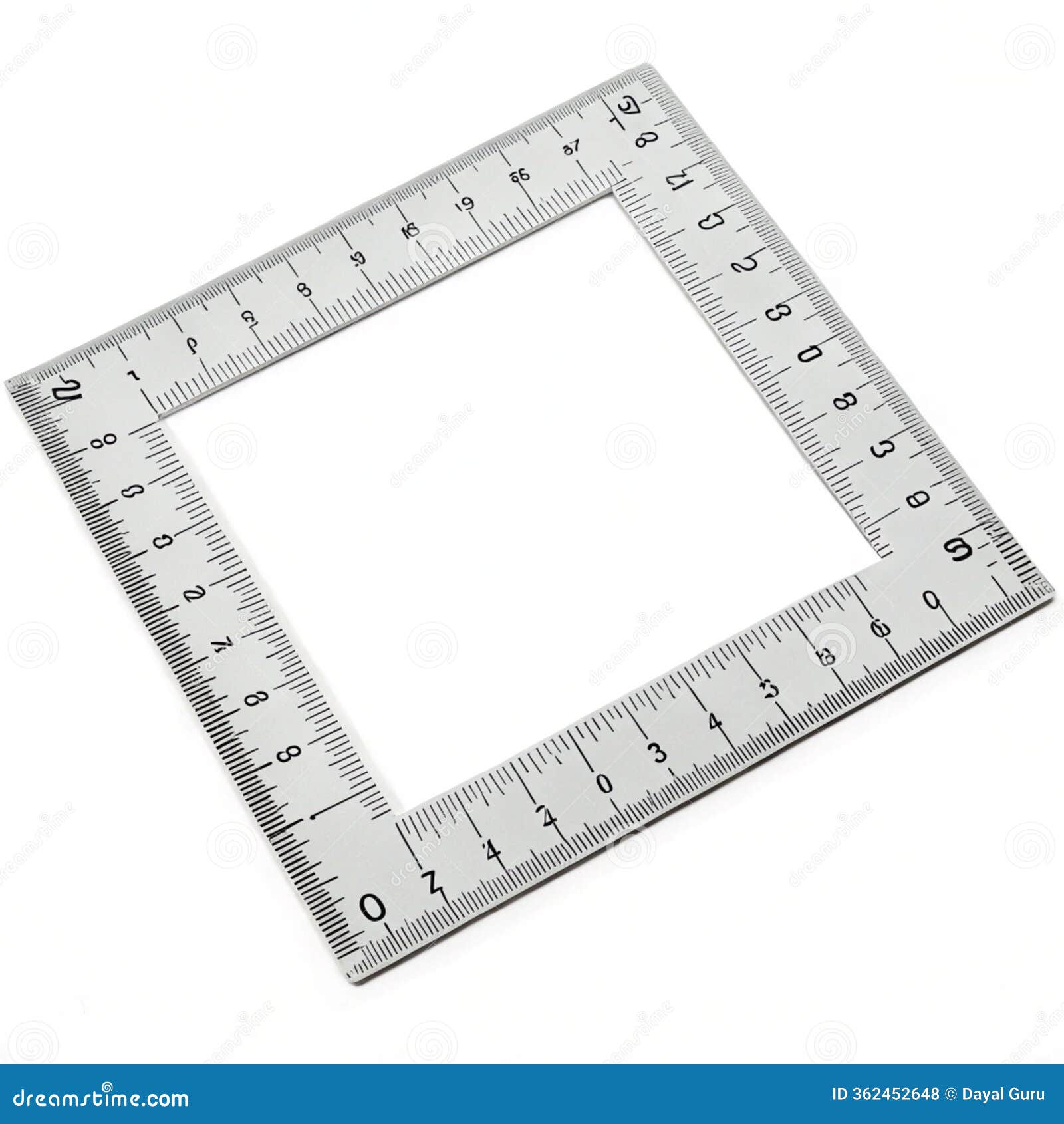 Square Ruler Isolated on White Background Stock Illustration ...