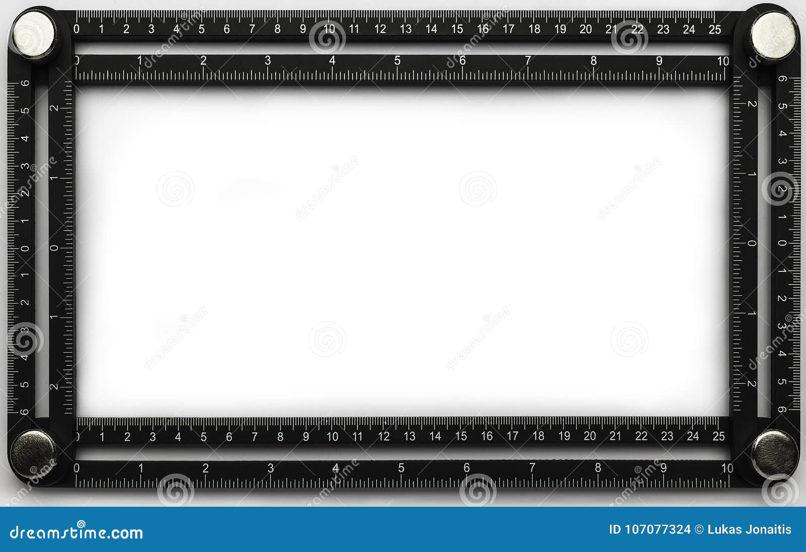 Square Ruler Tool in Isolated Background Stock Photo - Image of compute ...