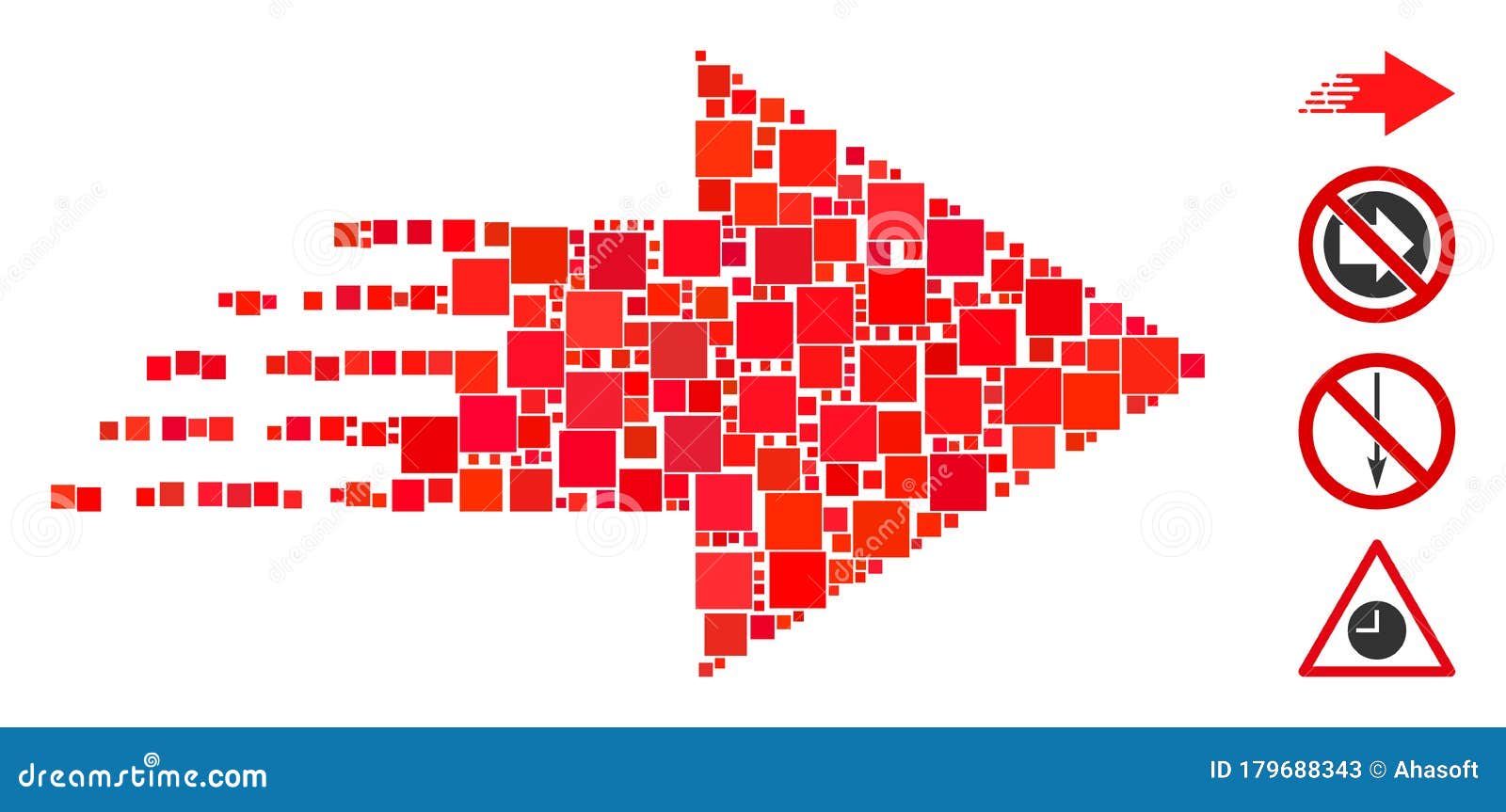 Square Rush Effect Icon Vector Collage | CartoonDealer.com #179681787