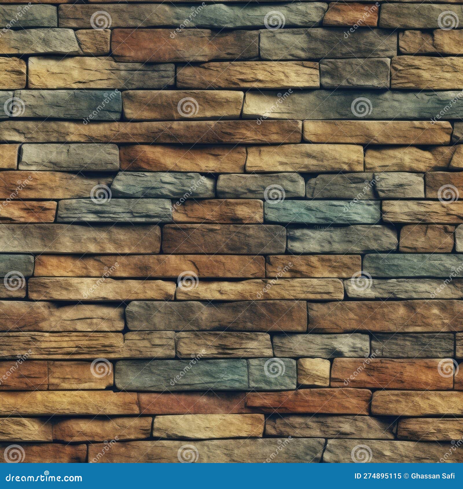 A Square Rustic Stone Wall Pattern Tile Stock Illustration ...