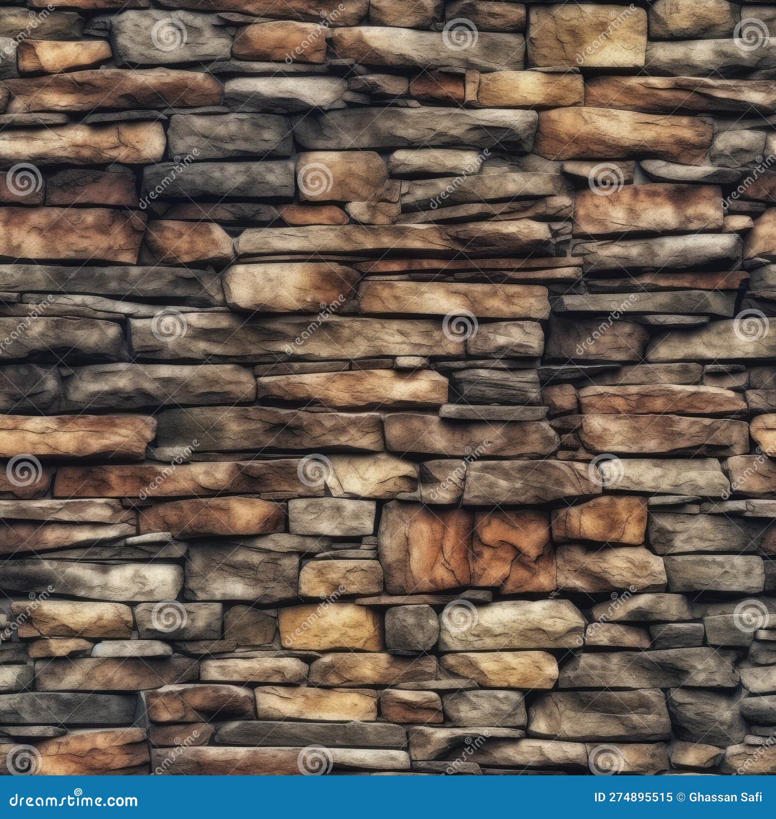 A Square Rustic Stone Wall Pattern Tile Stock Illustration ...