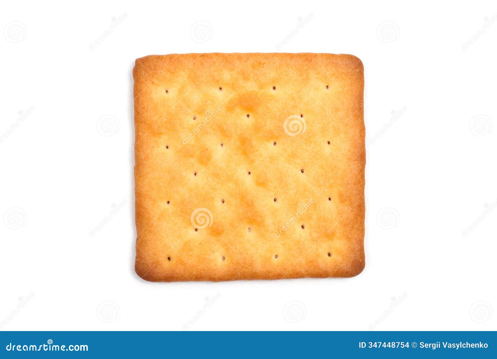Square Saltine Cracker on a White Background. Stock Photo - Image of ...