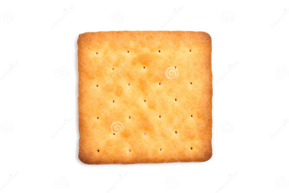 Square Saltine Cracker on a White Background. Stock Photo - Image of ...