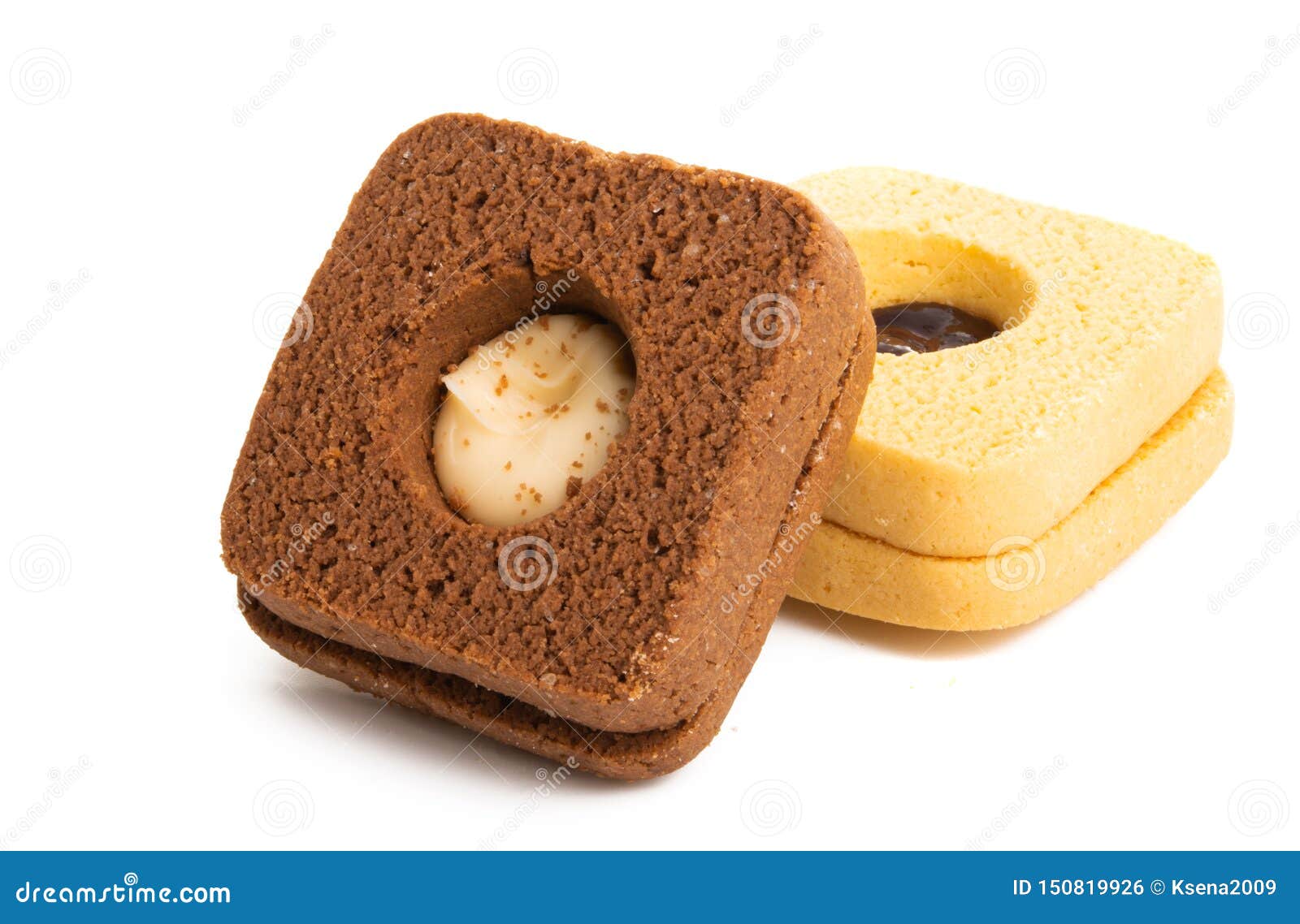 Square sandwich cookies stock photo. Image of nutrition - 150819926