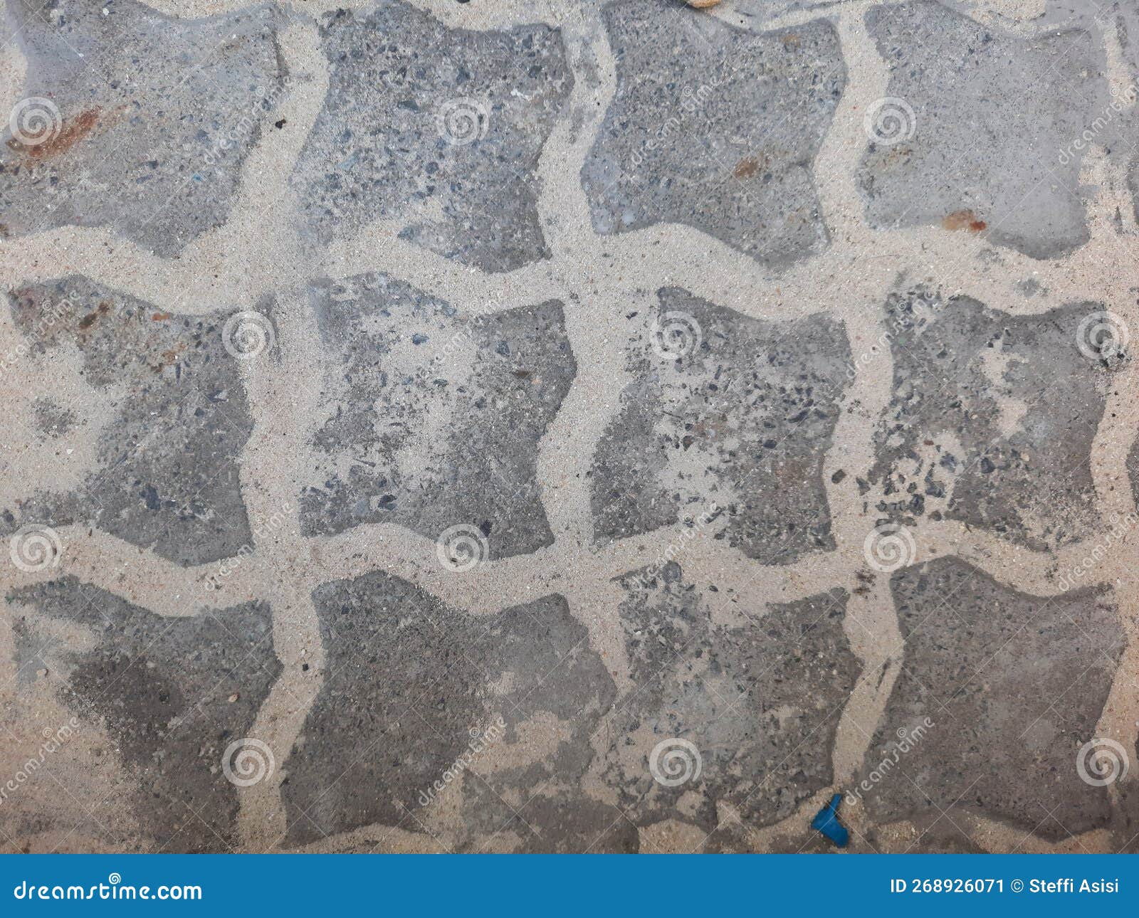 Square Sandy Grey Pavement with Pattern Stock Image - Image of backyard ...