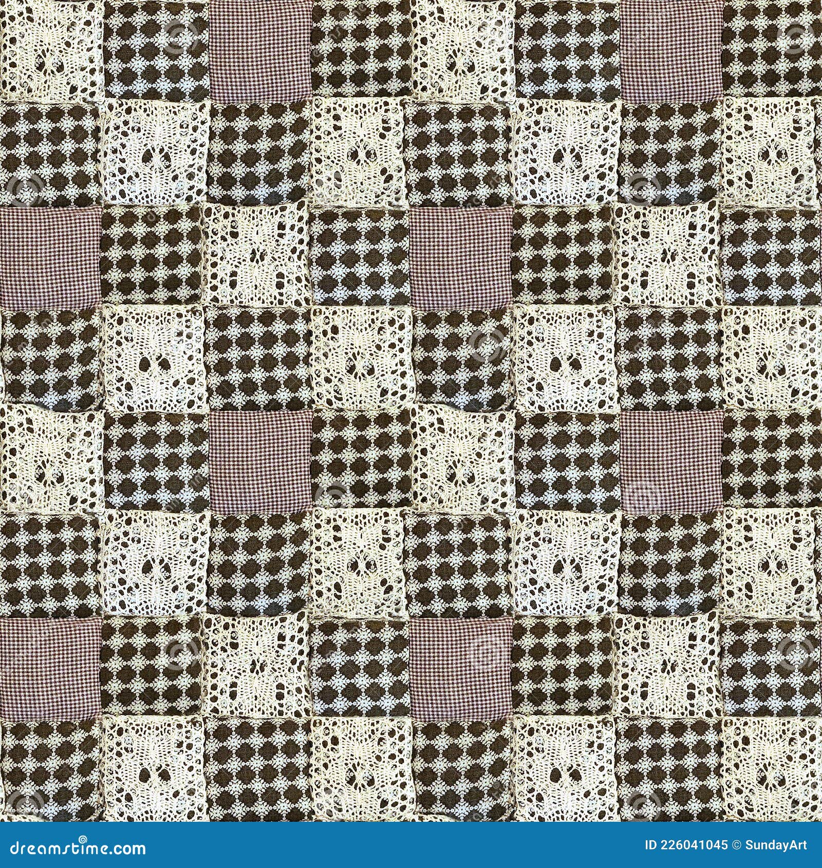 Square Seamless Texture of Handmade Patchwork Cover Stock Image - Image ...