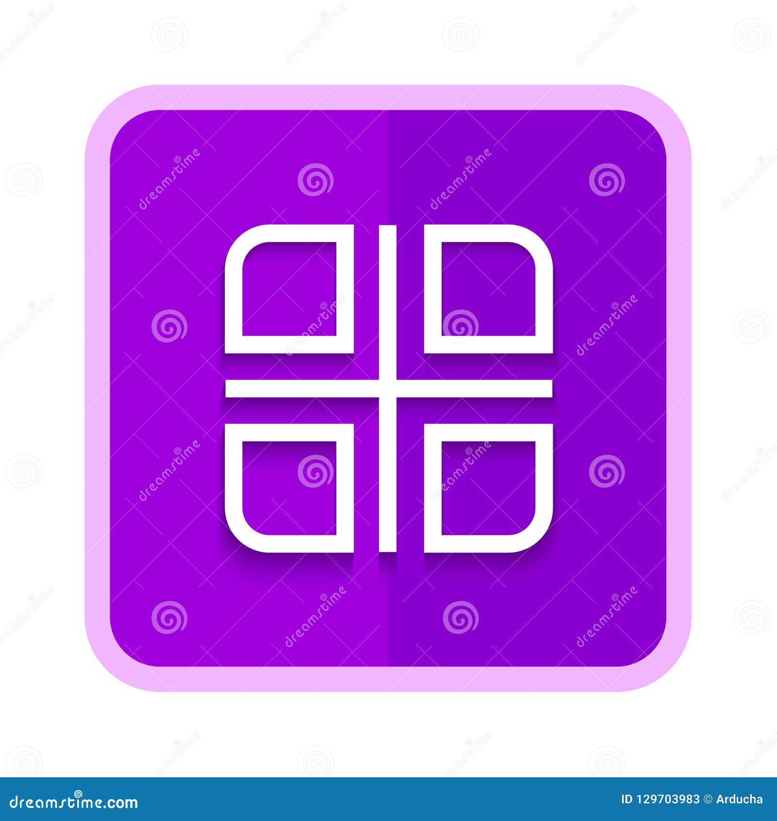 Square Separation Outline Symbol Stock Vector - Illustration of ...