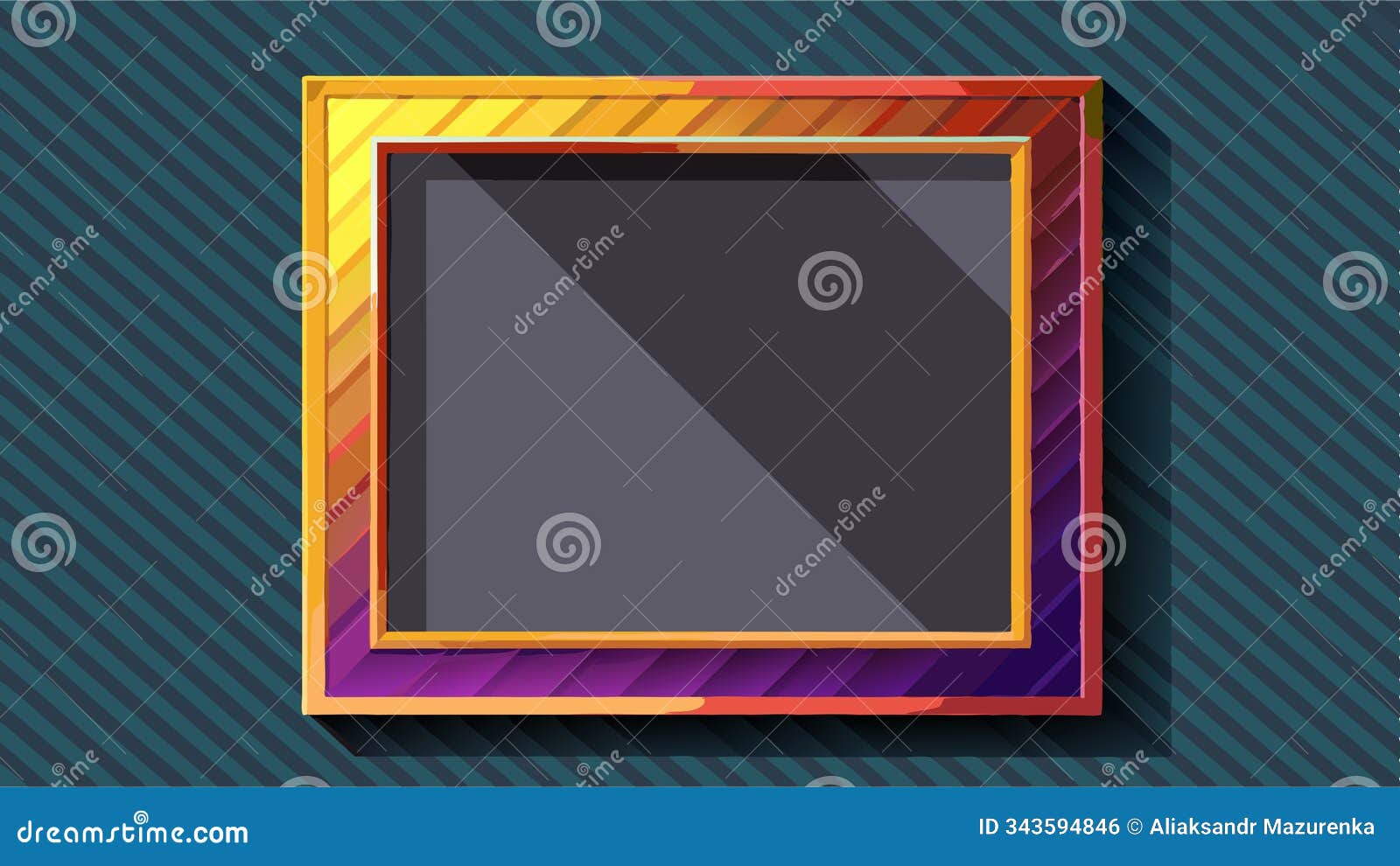 Square Shadow Box Frame Vector Effect Template. Rectangle Page Border ...