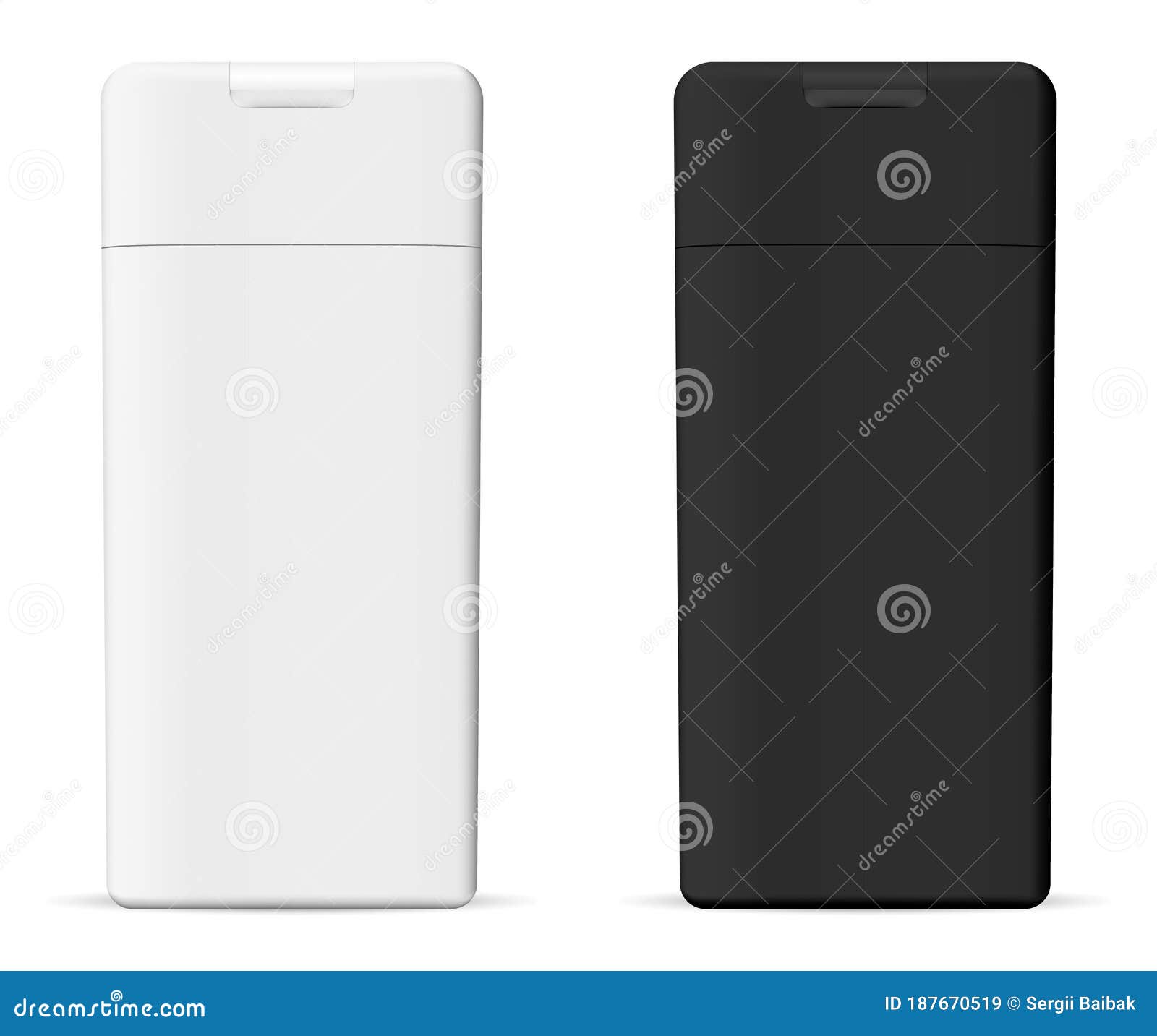 Square Shampoo Bottle Set. Cosmetic Packaging Stock Vector ...