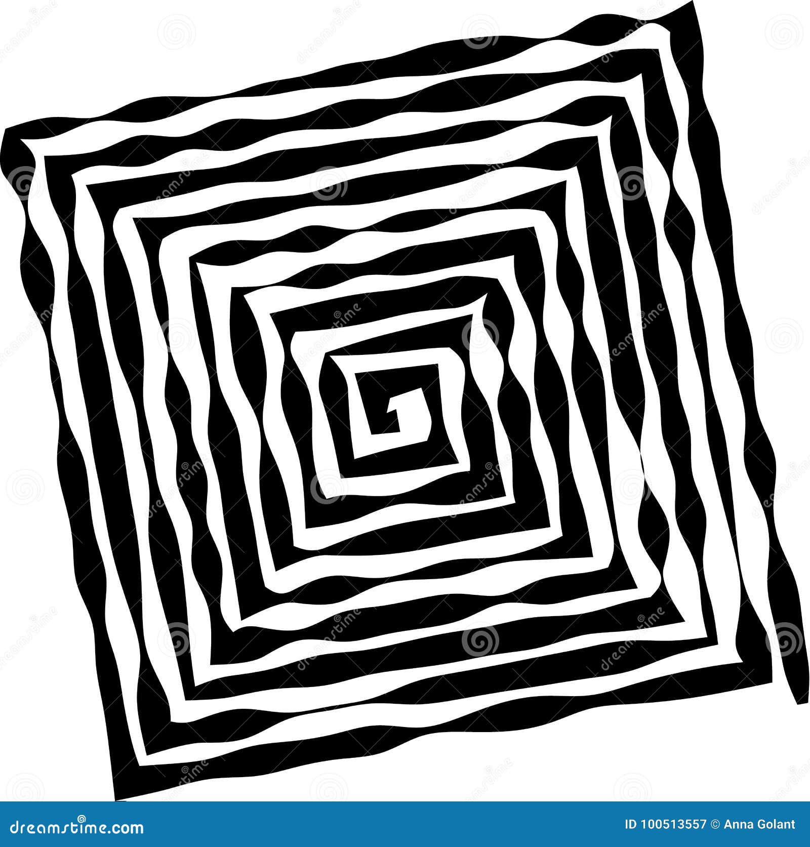 Square Shape As a Maze of Uneven, Changing the Thickness of the Lines ...