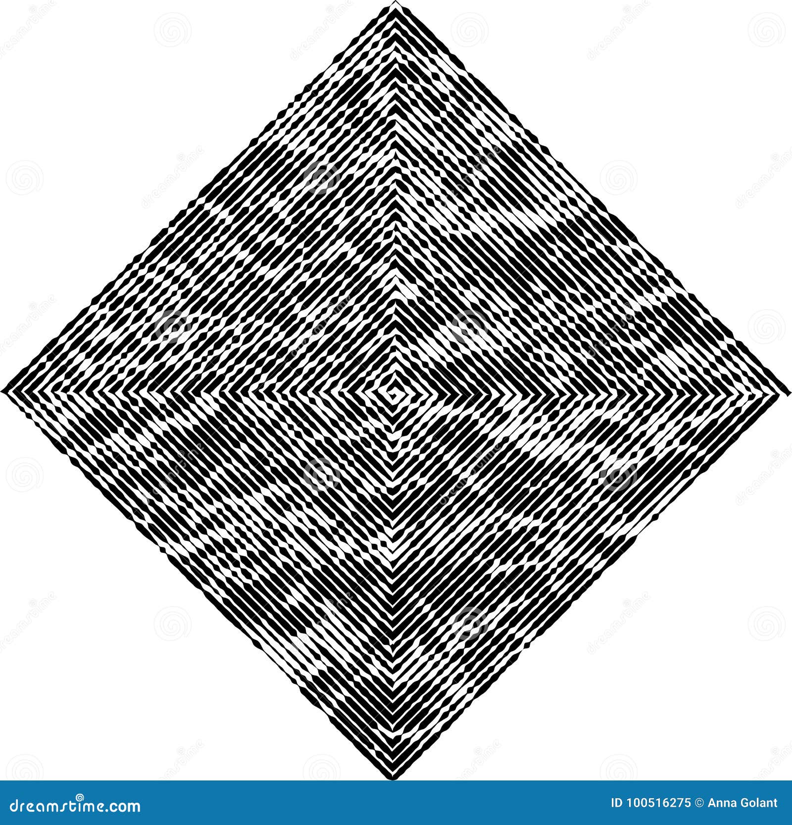 Square Shape As a Maze of Uneven, Changing the Thickness of the Lines ...