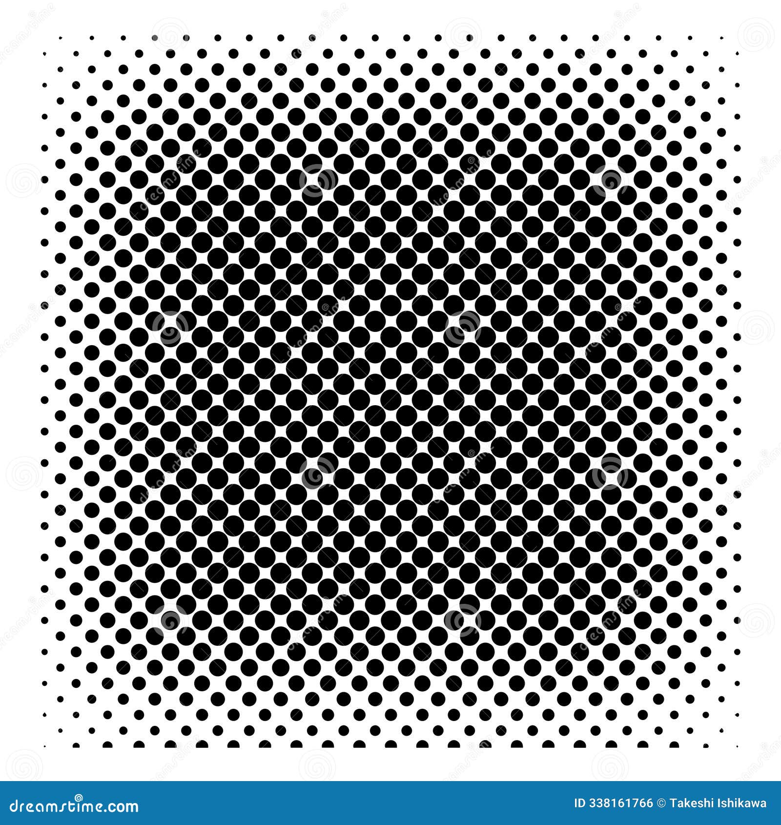 Vector Square Monochrome Halftone Texture Isolated on a White ...