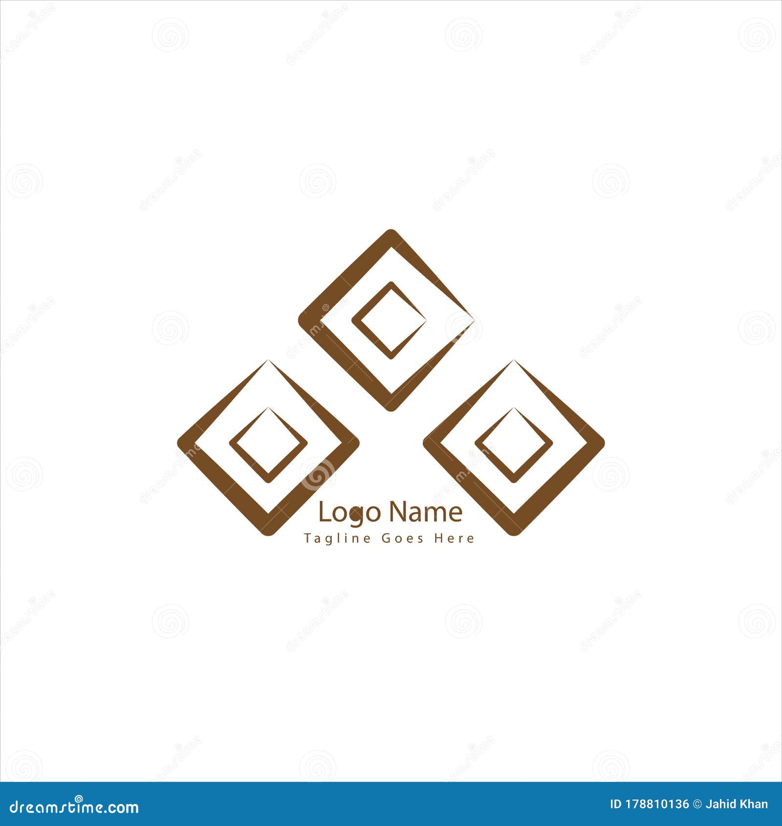 Square Shape Brand Logo.Minimal Logo Stock Vector - Illustration of ...