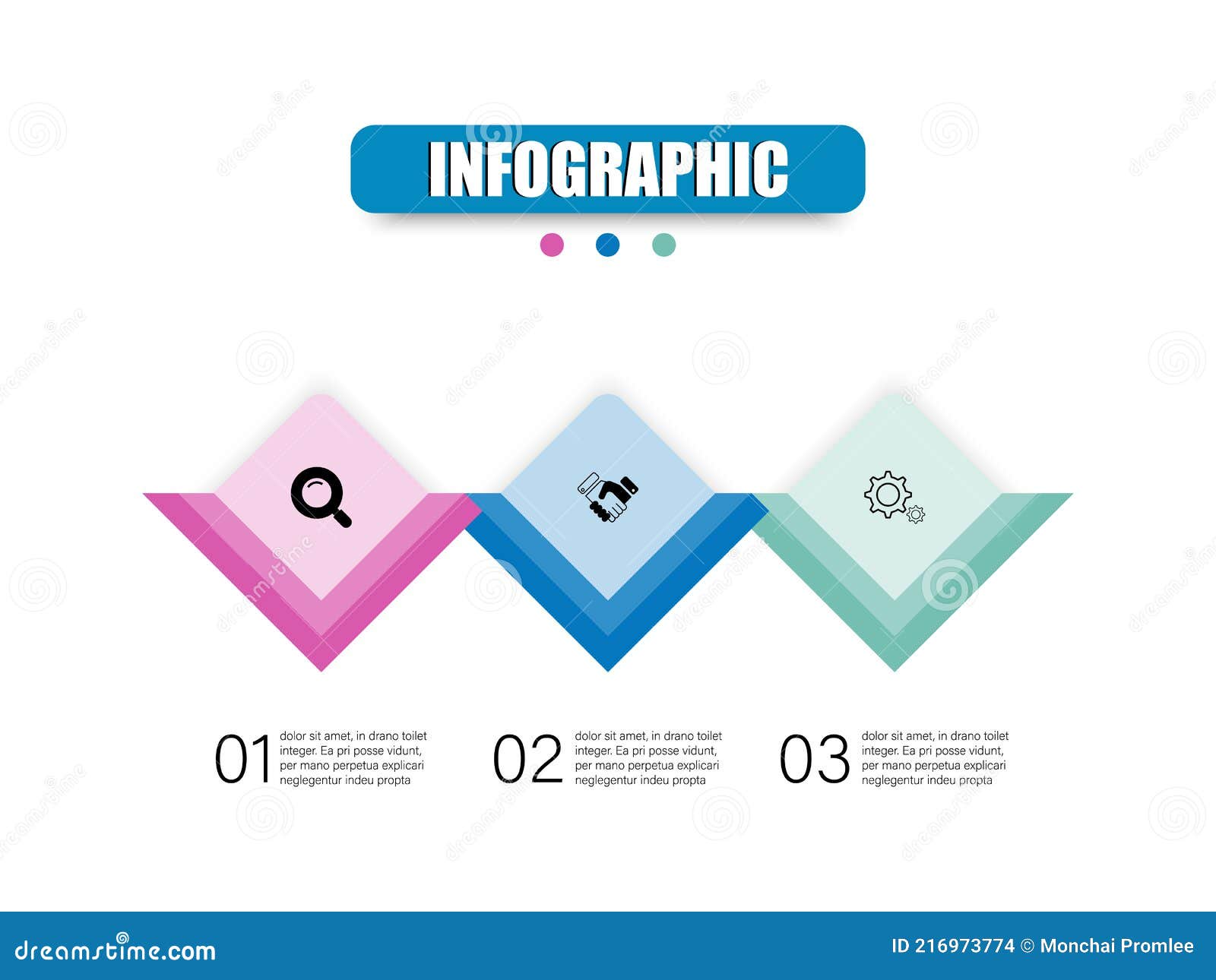 Square Shape Business Infographic Presentation Template 3 Options ...