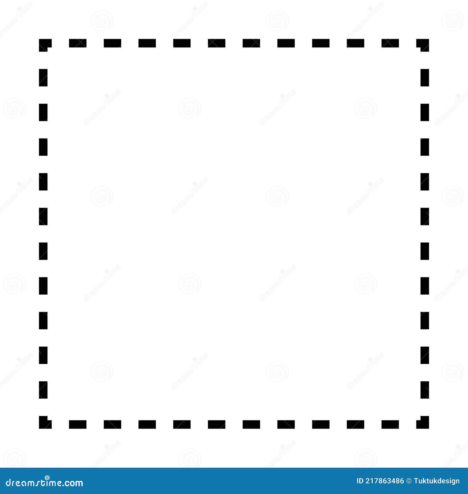 Square Shape Dashed Icon Vector Symbol for Creative Graphic Design Ui ...