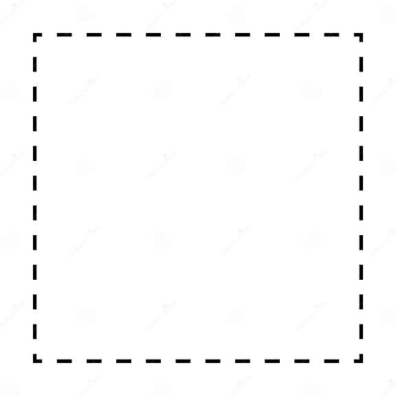 Square Shape Dashed Icon Vector Symbol for Creative Graphic Design Ui ...