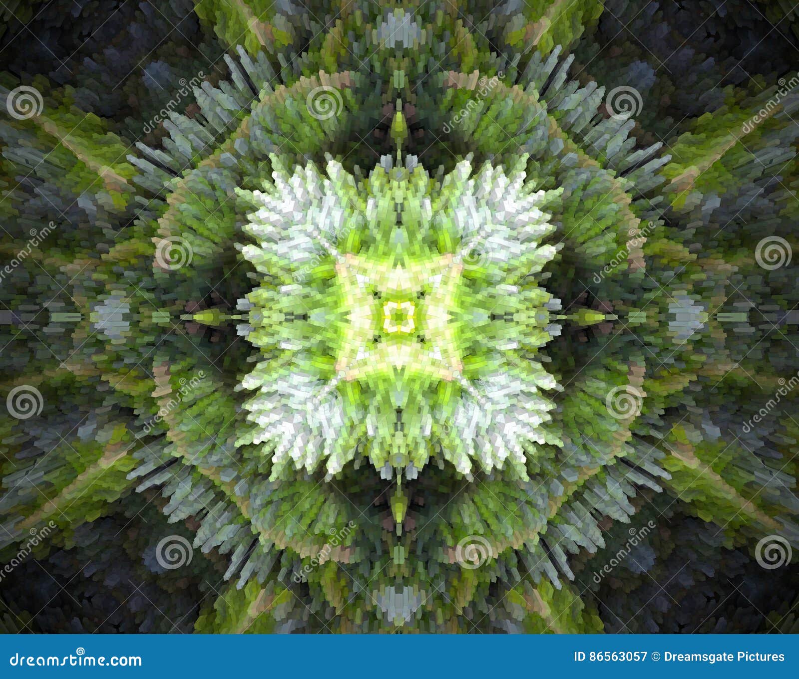 Square Shape Extruded Mandala Stock Illustration - Illustration of ...